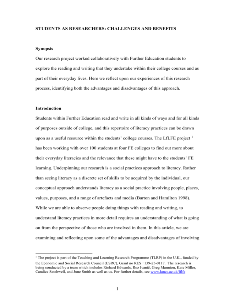 Researching with Students