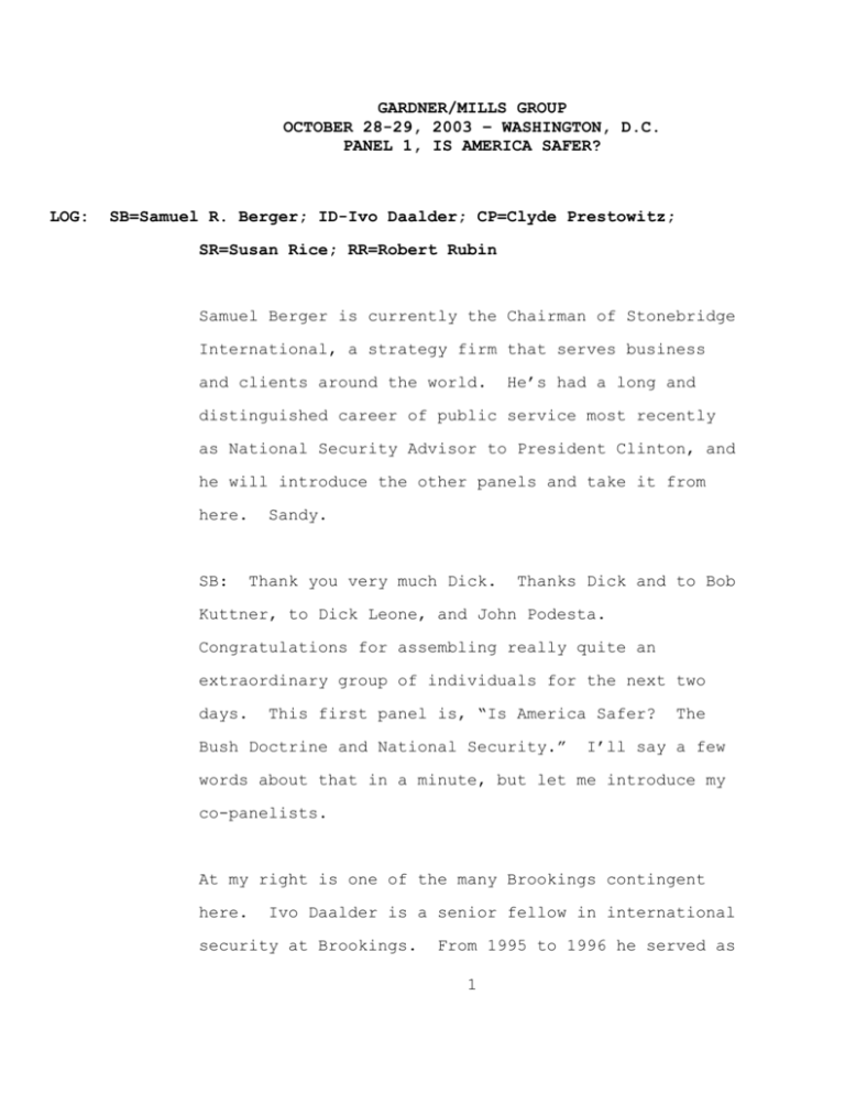 VERBATIM TRANSCRIPT OF SPEECH GIVEN WITHOUT WRITTEN VERBATIM TRANSCRIPT OF SPEECH GIVEN WITHOUT WRITTEN
