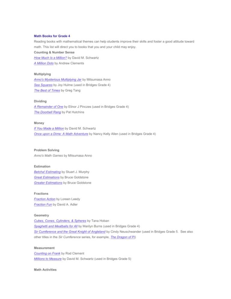 Math Books For Grade 4