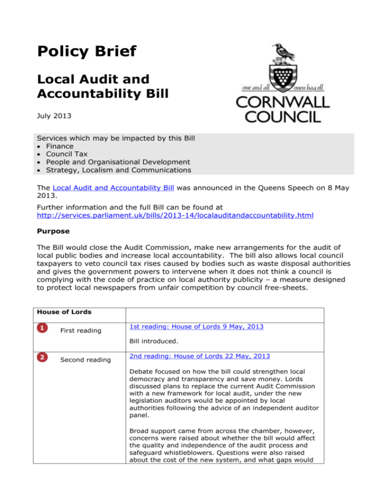Policy Brief Cornwall Council