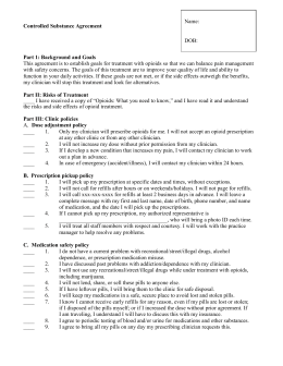 This sample Medication Management Agreement contains
