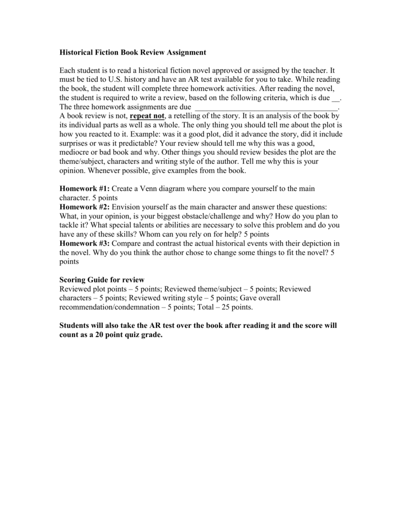 Book Review Assignment
