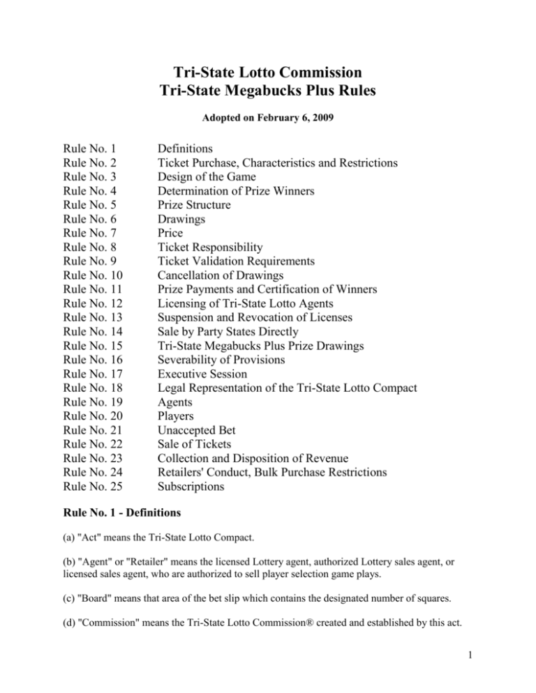 Megabucks Rules Maine State Lottery