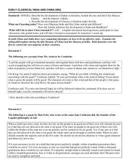 DBQ: Asoka: Ruthless Conqueror or Enlightened Ruler