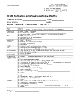 HF Admission Order Set