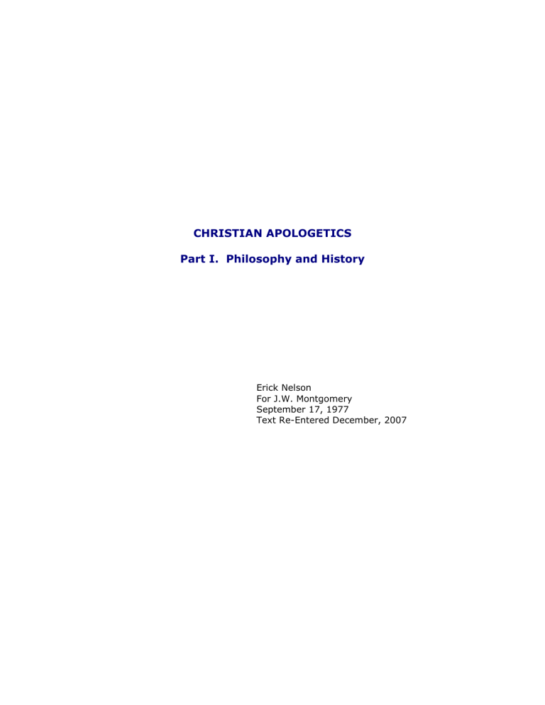 Christian Apologetics Template