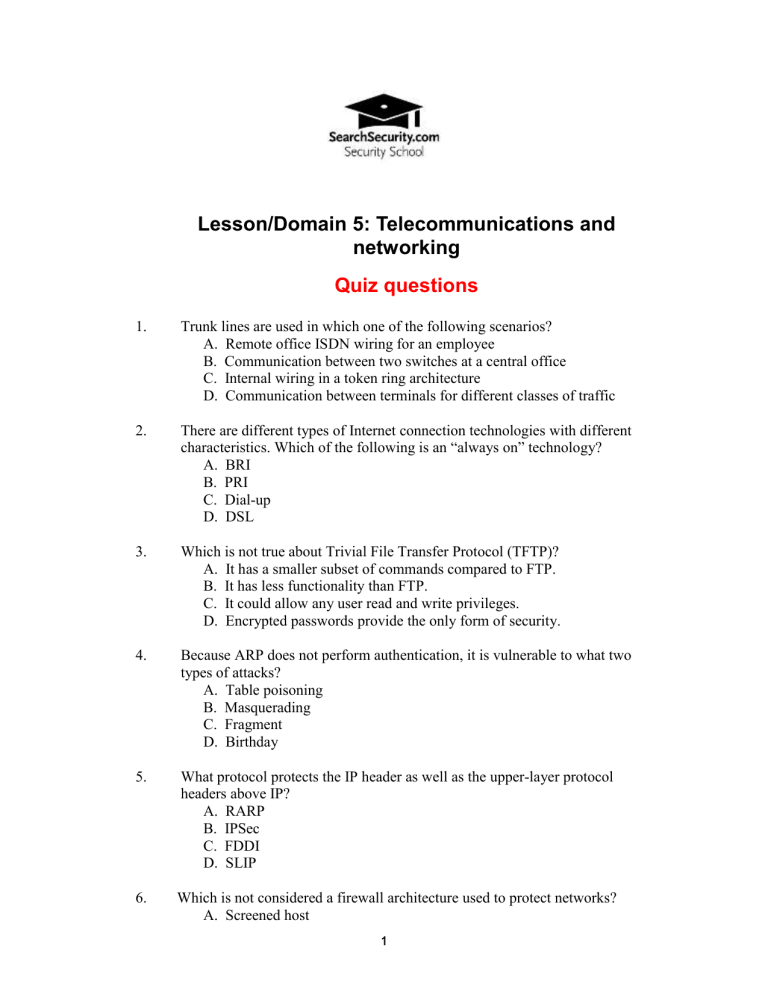 Quiz Questions