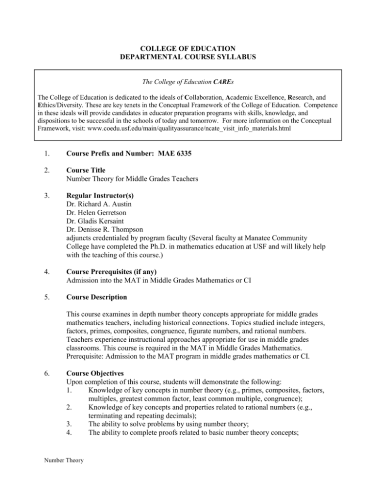 Syllabus College Of Education