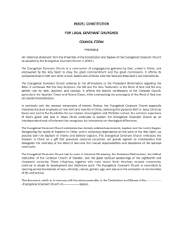 Sample SPRC Covenant Template