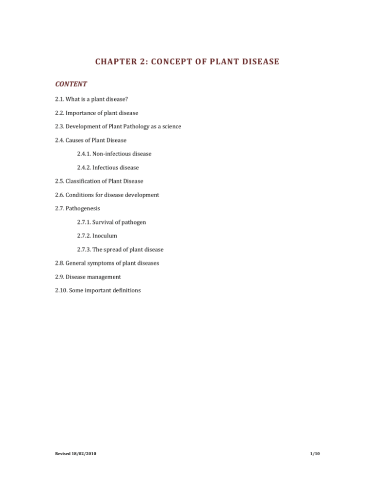 Chapter 2 Concept Of Plant Disease