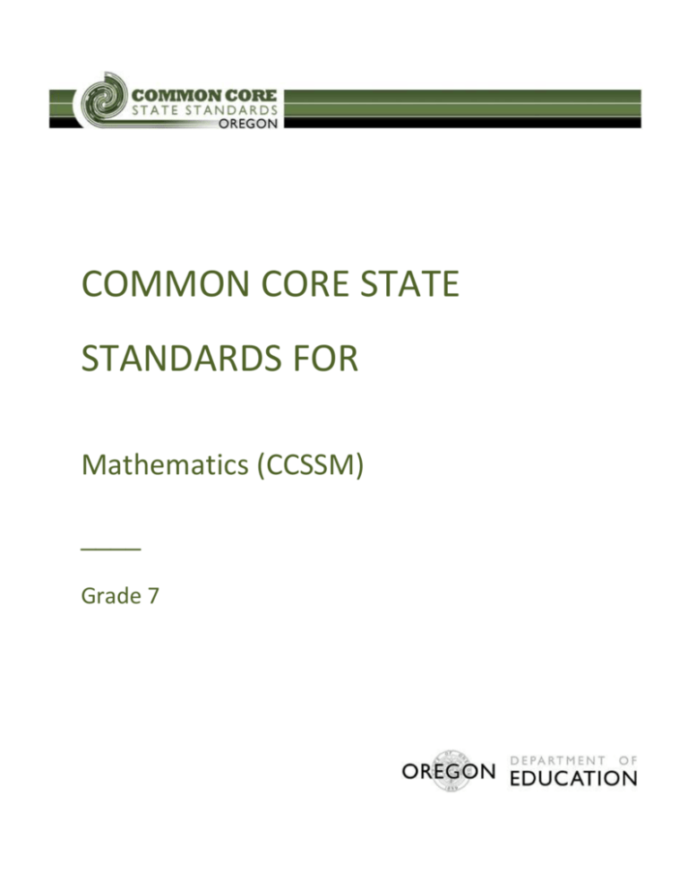 Common Core State Standards Common Core State Standards