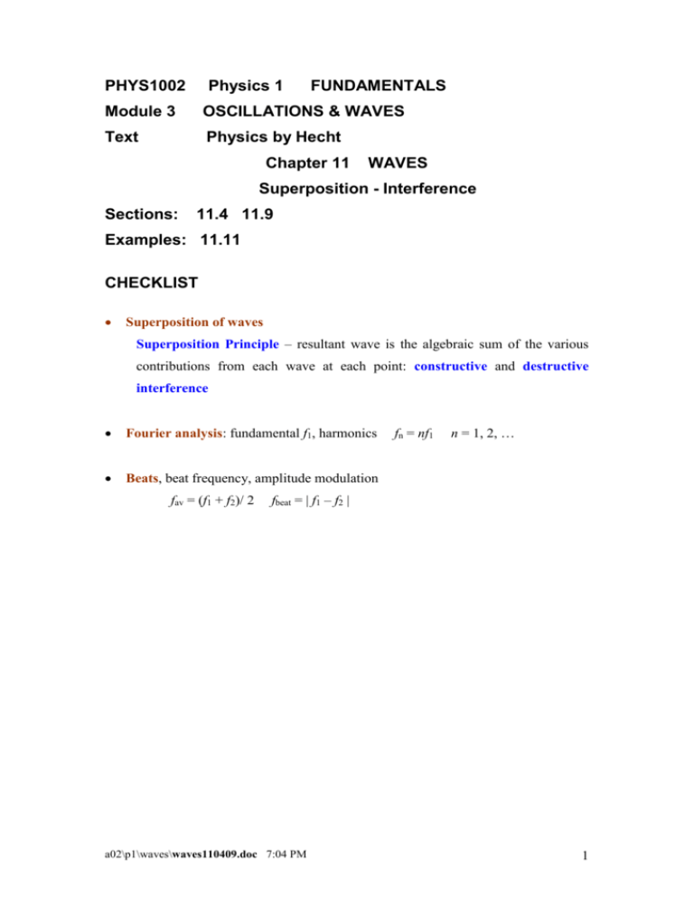 Superposition & Interference