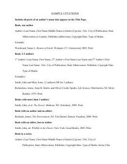 A Sample Elementary Bibliography Style Sheet