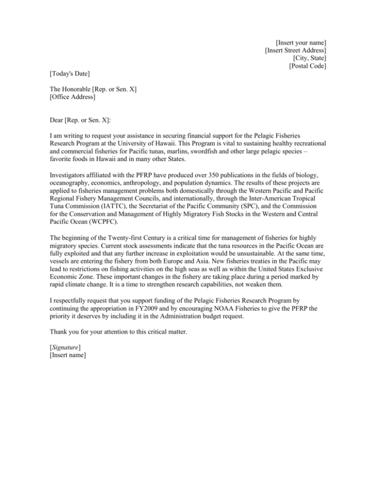 Sample Letter In MS Word Format
