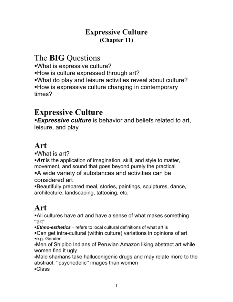 Expressive Culture