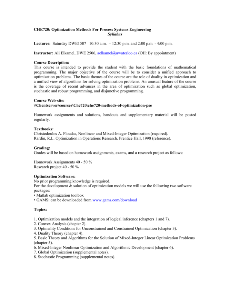 Advanced Optimization Methods