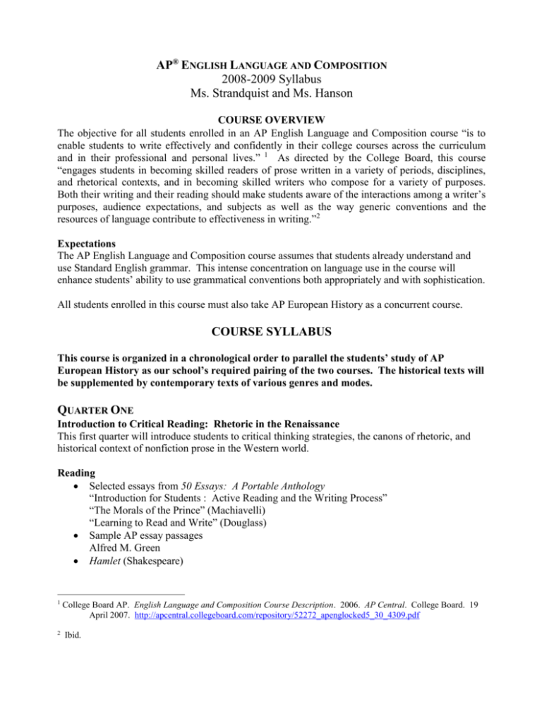 ap® english language and composition