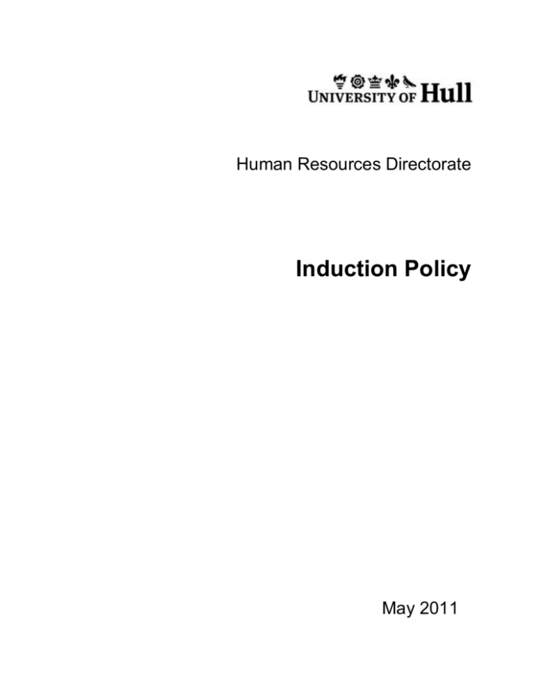 Induction Policy and Guidelines for Good Practice