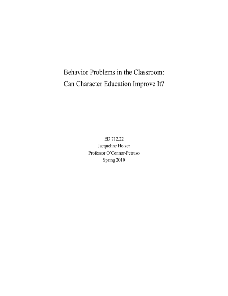 Behavior Problems In The Classroom 