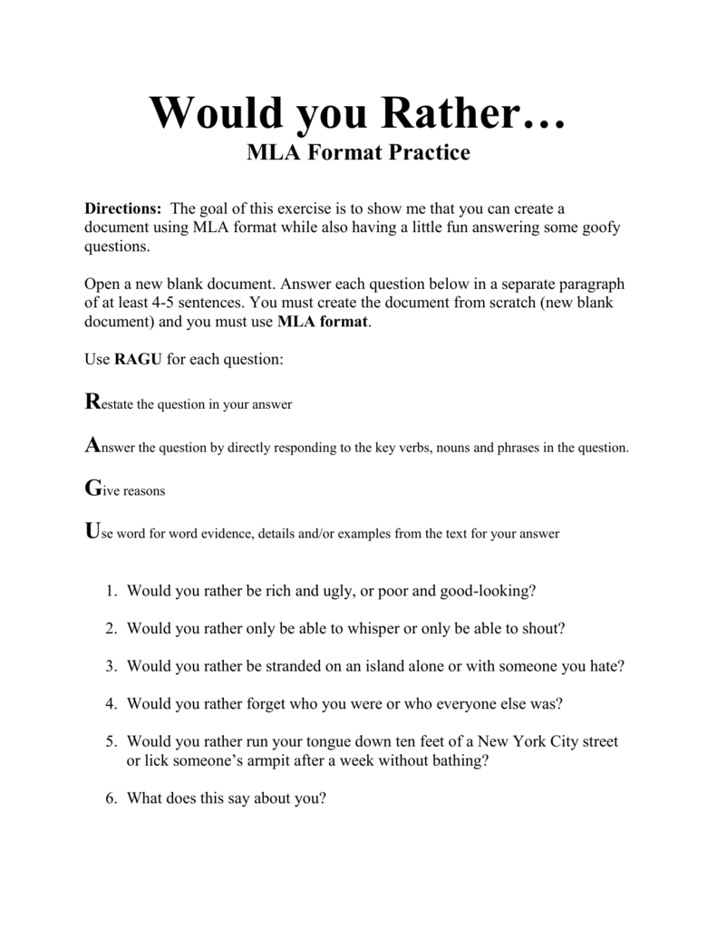 ion And Answer Format Essay Mla