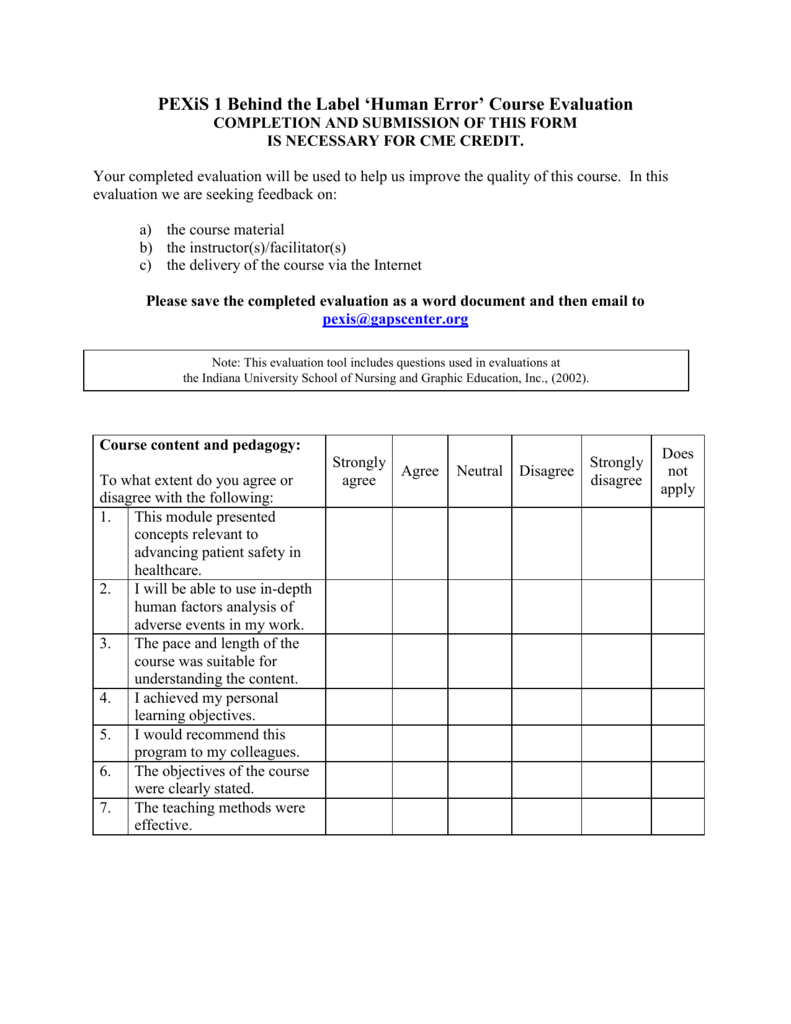 Feedback Form Usability Test Of Course Feedback Form Usability Test Of Course