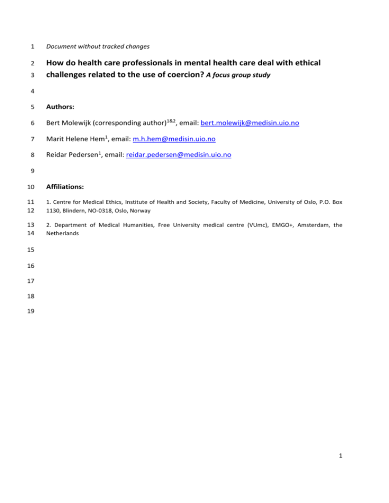 Document Without Tracked Changes How Do Health Care