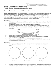 Ocean Surface Currents and Global Winds