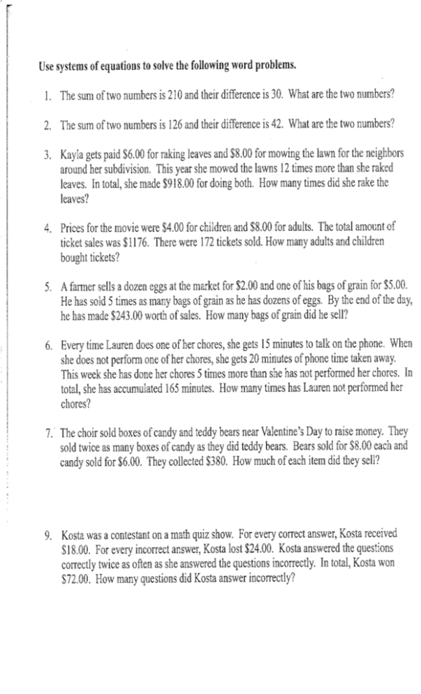 5 Find The Value Of Two Numbers If Their Sum Is 12 And Their