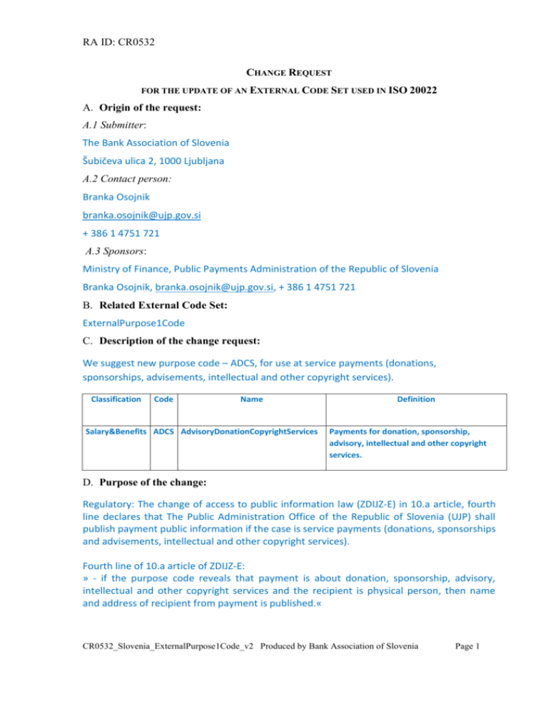 ISO 20022 ISO 20022