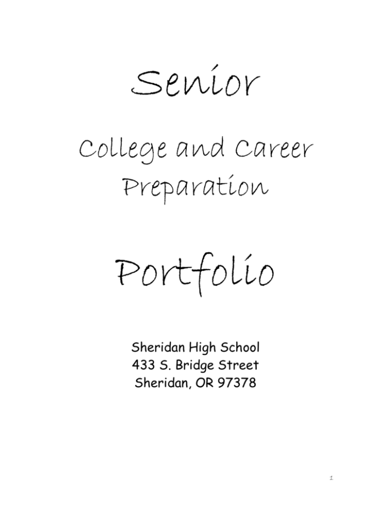 Senior Portfolio - Sheridan School District