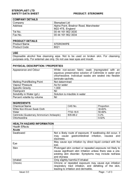Material Safety Data Sheet (MSDS) - WD-40