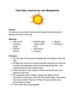 Food Web Construction and Manipulation