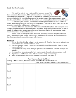 Edible Plate Tectonics–Milky Way candy bar Lab
