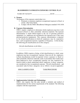 Exposure Control Plan template