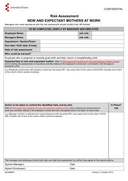 new and expectant mothers risk assessment
