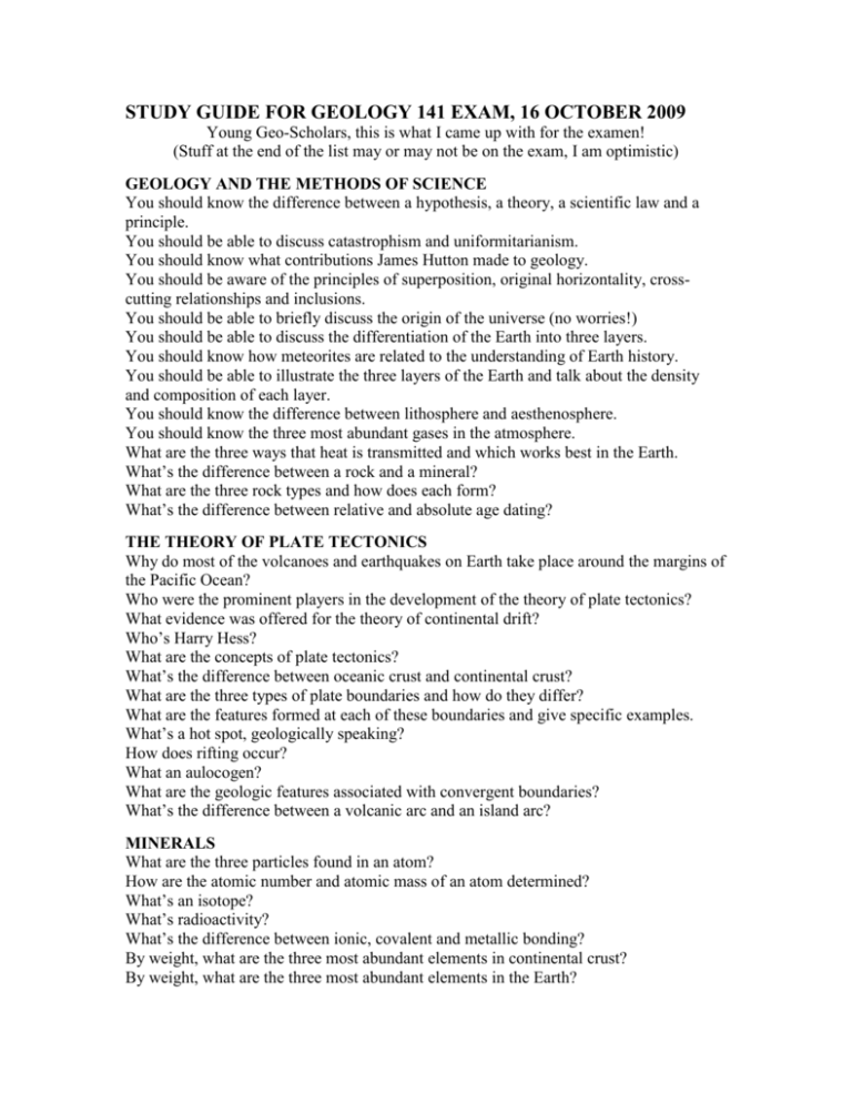 Exam Study Guide