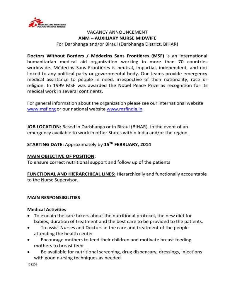 For General Information About The Organization Please For General Information About The Organization Please