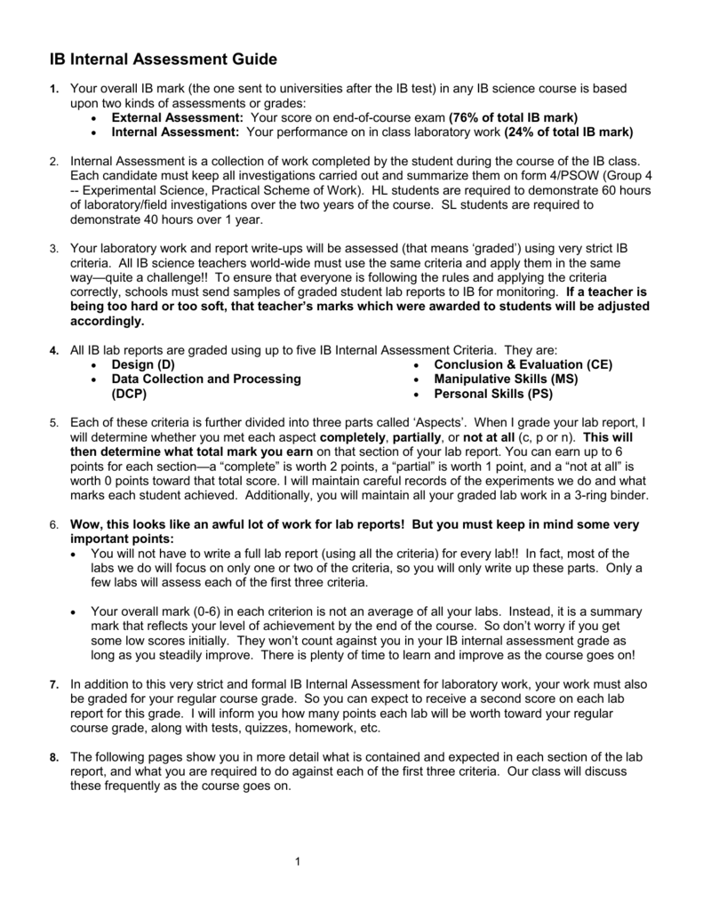 Lab Report Rules
