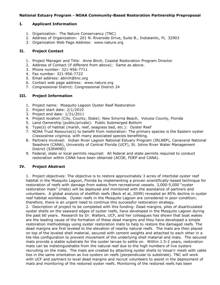 Gulf of Mexico Community-based Restoration Partnership