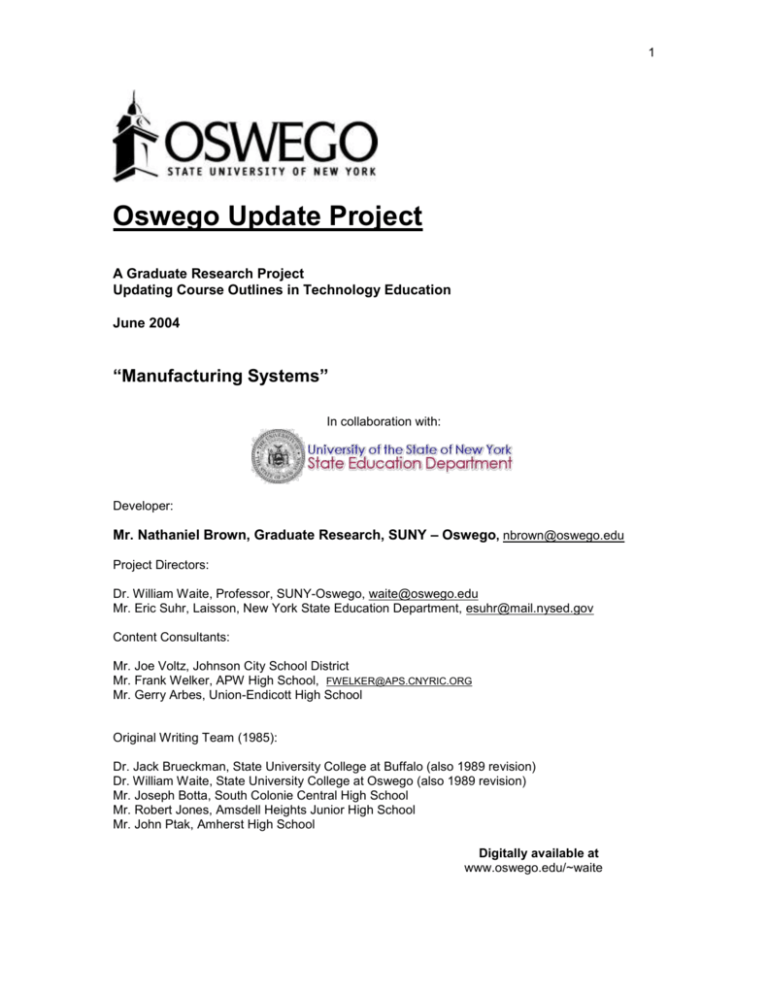 Manufacturing Systems