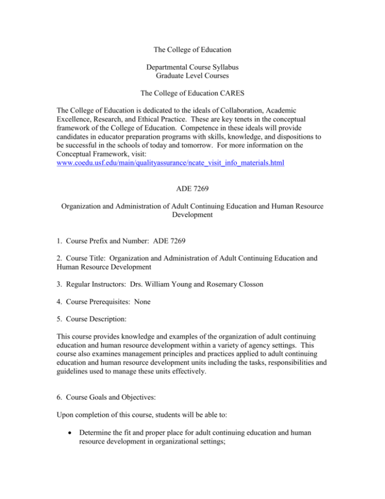Syllabus College Of Education Syllabus College Of Education