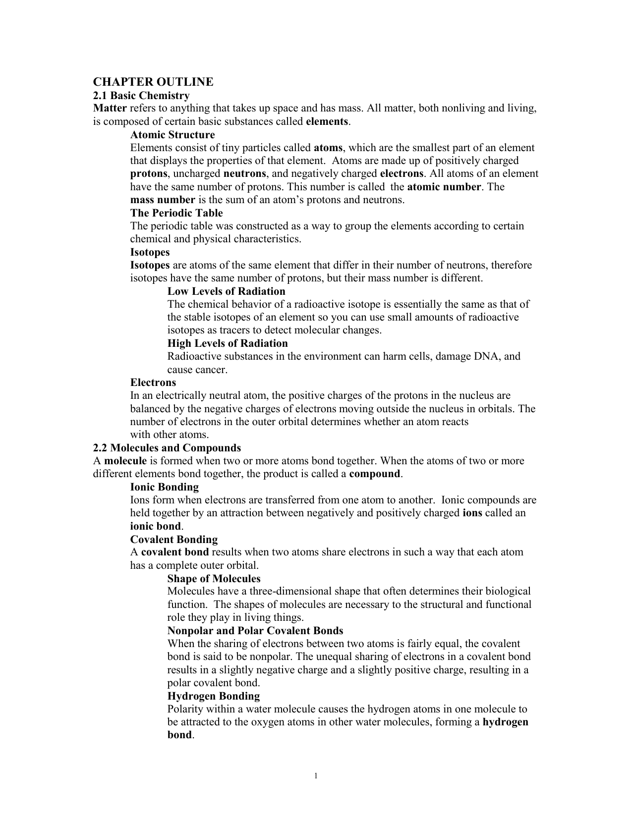CHAPTER OUTLINE