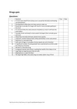 Drugs quiz questions and answers