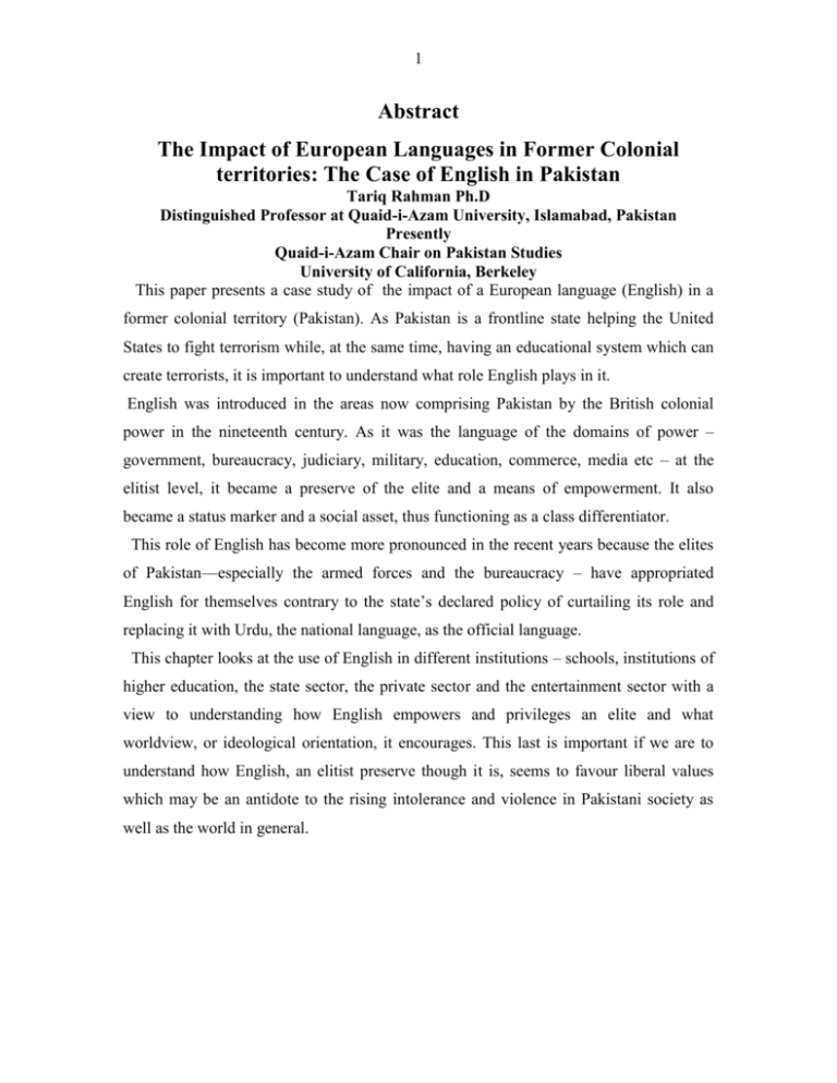 Abstract - Institute of European Studies