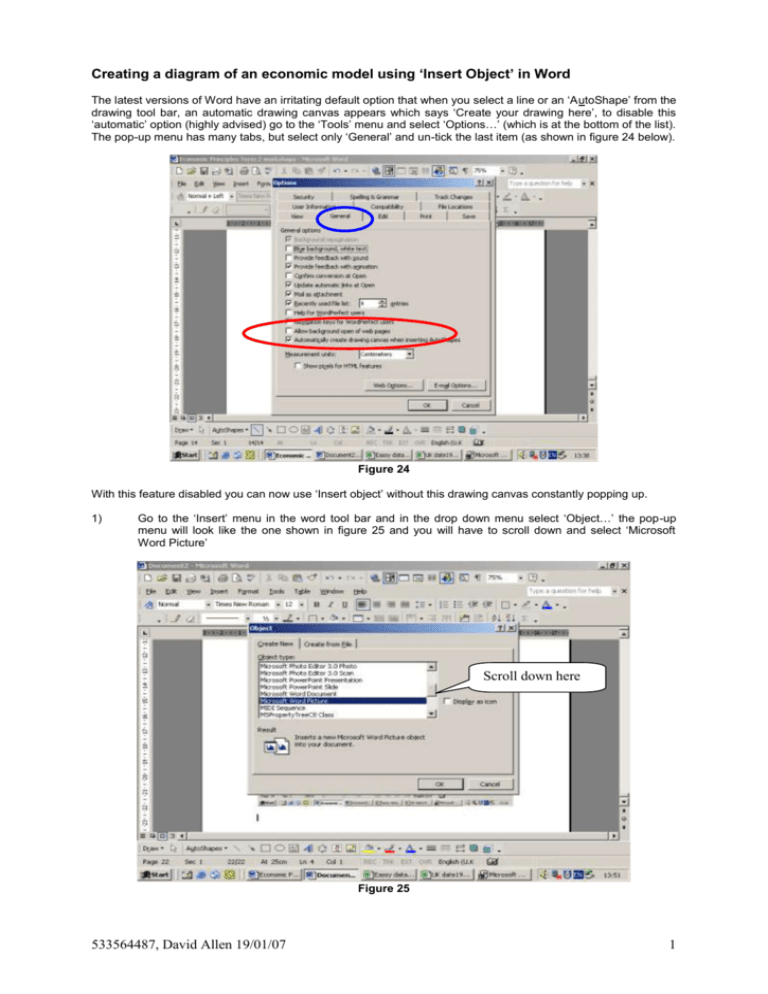 Creating A Diagram In Word Using