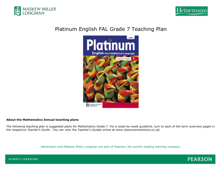 Platinum English FAL Maskew Miller Longman