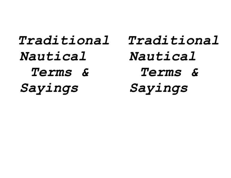 Naval Terms Phraseology Naval Terms Phraseology