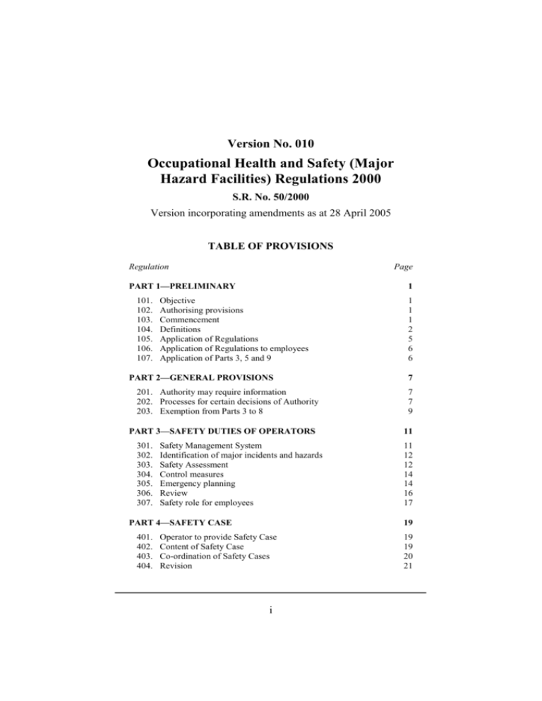 Occupational Health And Safety Major Hazard Facilities occupational-health-and-safety-major-hazard-facilities