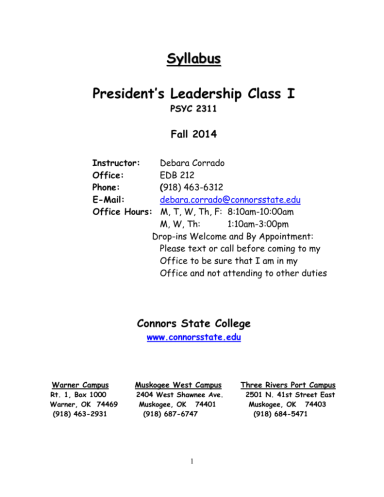 Syllabus - Connors State College