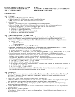 CSI MASTERFORMAT SECTION NUMBER